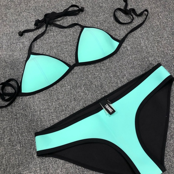 triangl swimwear | Swim | Triangl Bikini Set In A Beautiful Teal Blue ...